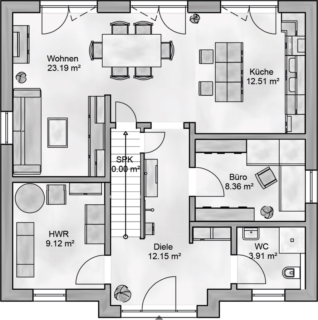 Stadtvilla 140 Qm Grundriss