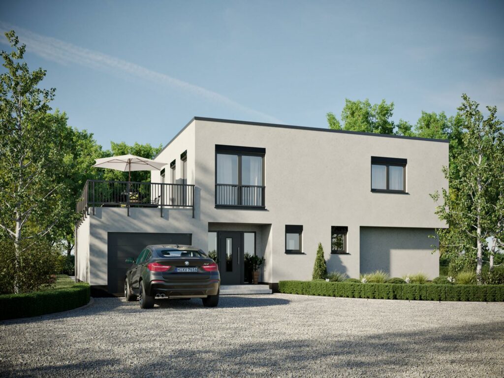 Stadtvilla Grundriss: 160 qm, 6 Zimmer, Doppelgarage | AUREA