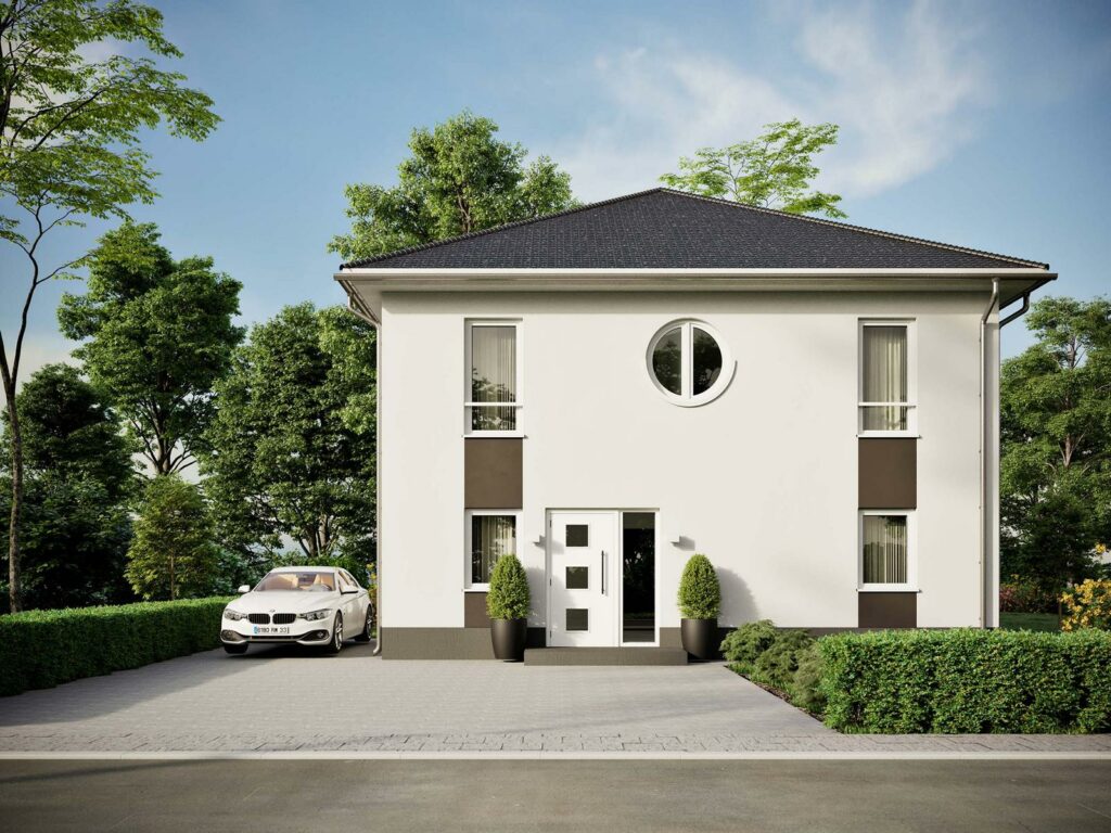 Stadtvilla Grundriss: 160 qm, 6 Zimmer, Doppelgarage | AUREA